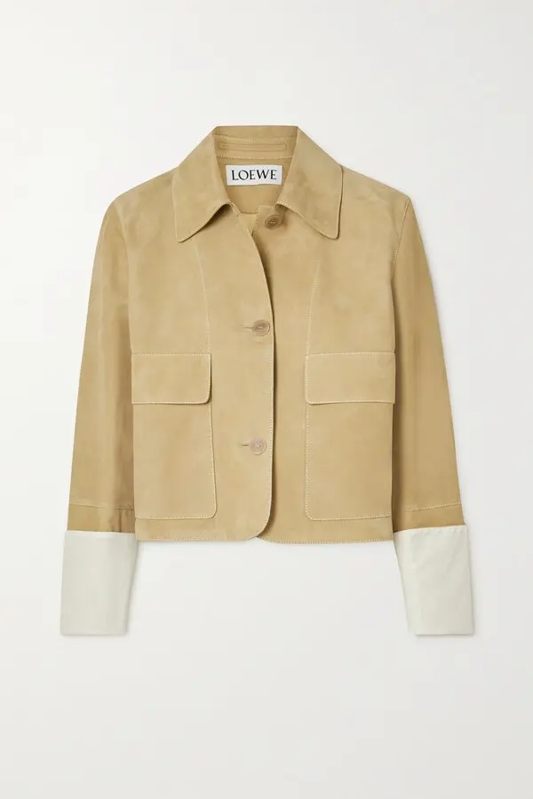 Loewe Button-embellished Suede Jacket