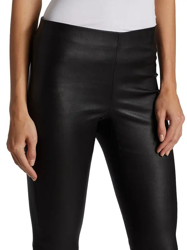 Vince Leather Slim-fit Ankle Pants
