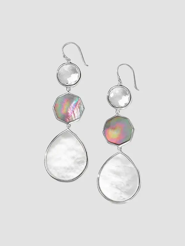 Ippolita Polished Rock Candy Crazy 8's Sterling & Multi-stone Triple-drop Earrings