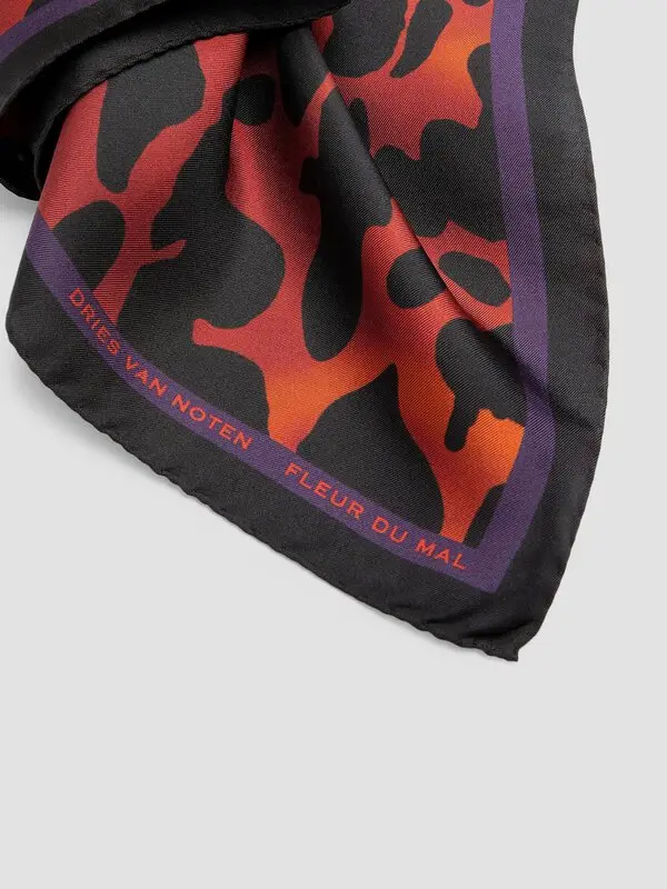 Dries Van Noten Foulard Fleur Du Mal Silk Scarf - Neutral
