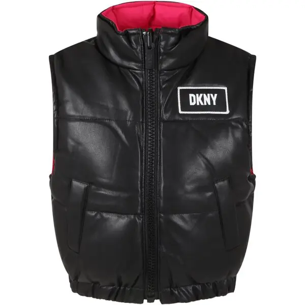 Dkny Reversible Vest For Girl With Logo