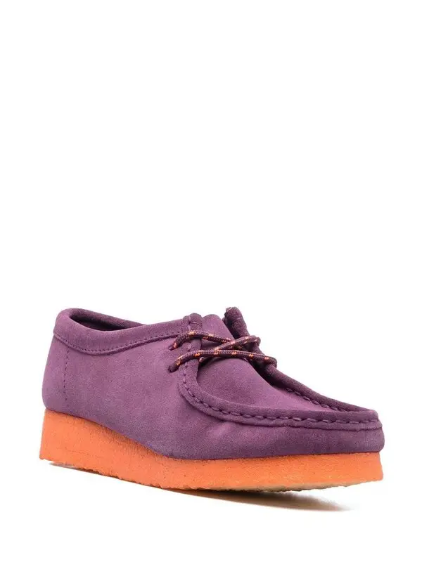 Clarks Colour-block Lace-up Loafers - Purple