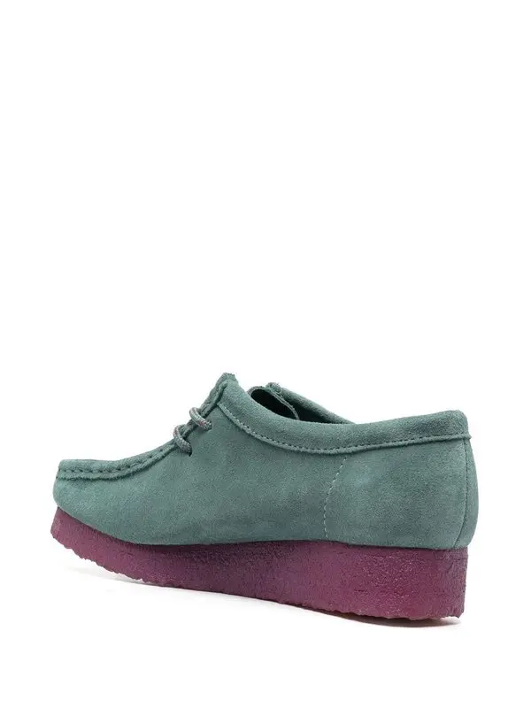 Clarks Colour-block Lace-up Loafers - Green