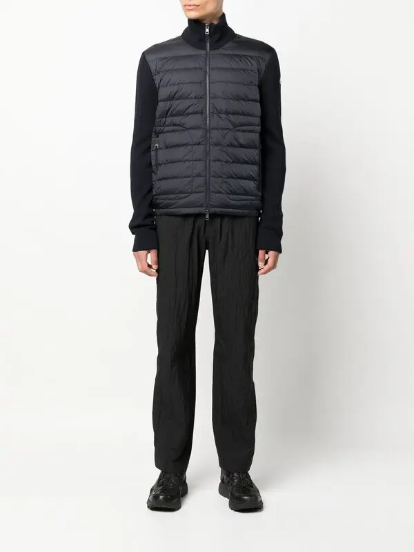 Moncler Quilted Front Zip Jacket - Blue