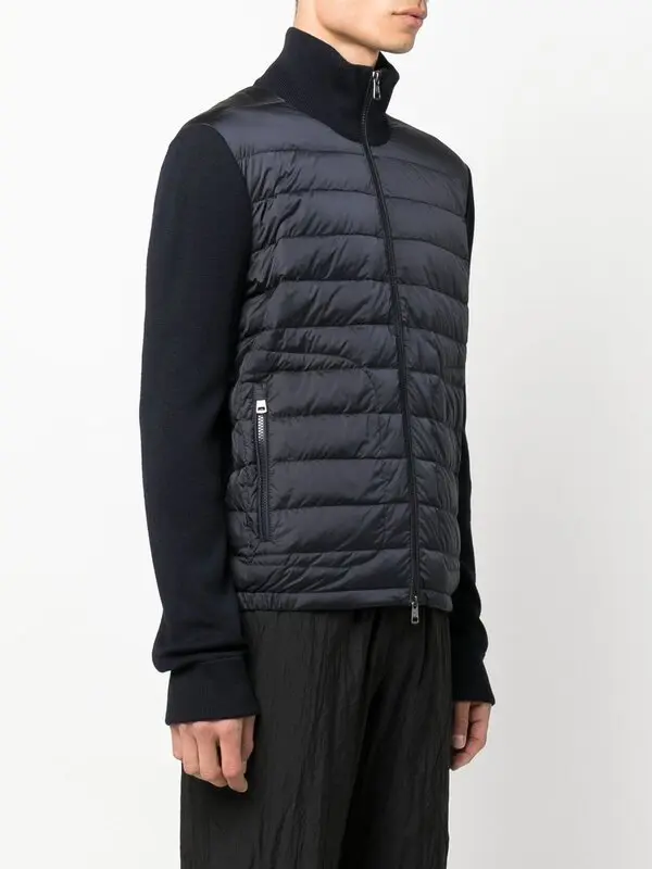 Moncler Quilted Front Zip Jacket - Blue