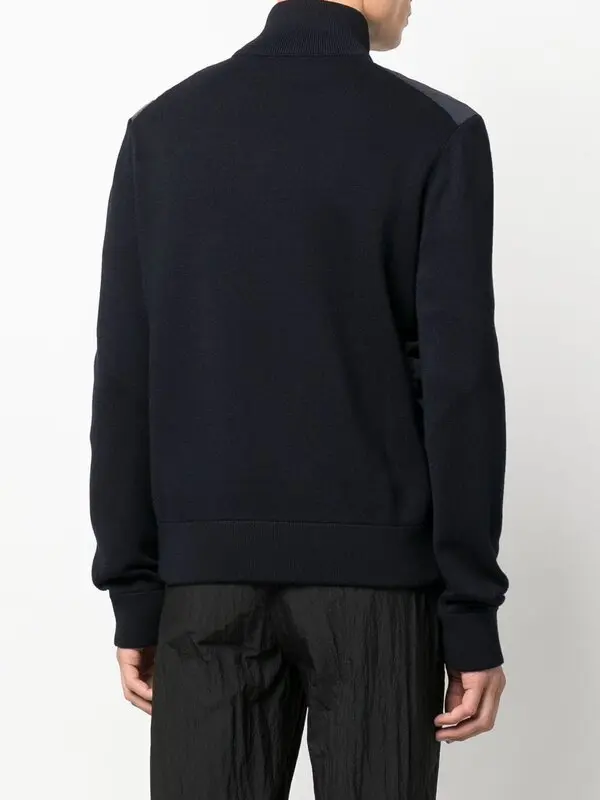 Moncler Quilted Front Zip Jacket - Blue