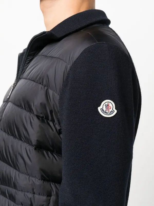 Moncler Quilted Front Zip Jacket - Blue