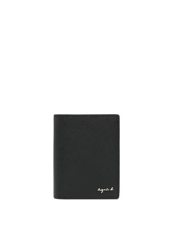 AGNÈS B. Bi-fold Leather Cardholder - Black