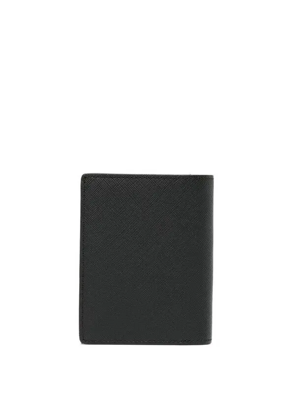 AGNES B. Bi-fold Leather Cardholder - Black