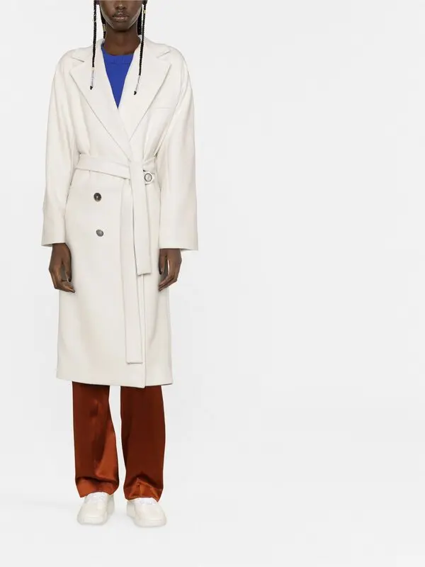 Stella McCartney Wool Double-breasted Tied-waist Coat