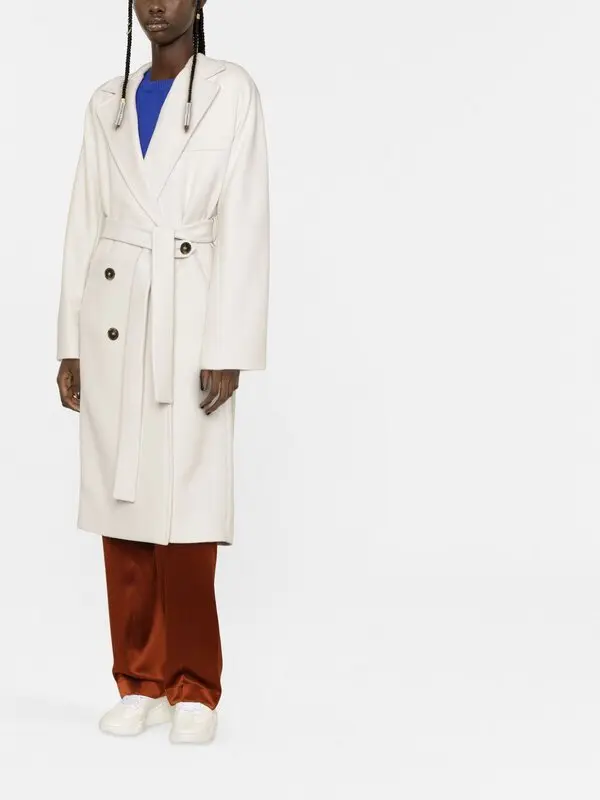 Stella McCartney Wool Double-breasted Tied-waist Coat