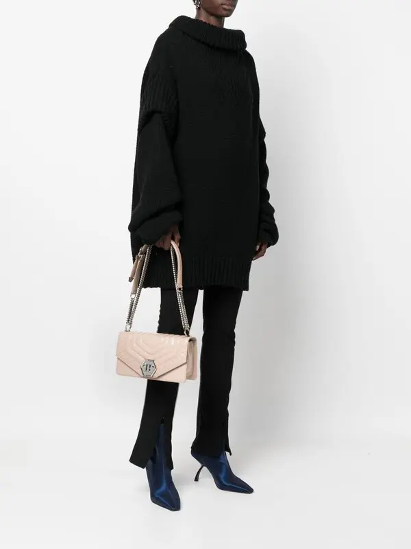 Philipp Plein Medium Hexagon Shoulder Bag - Neutrals