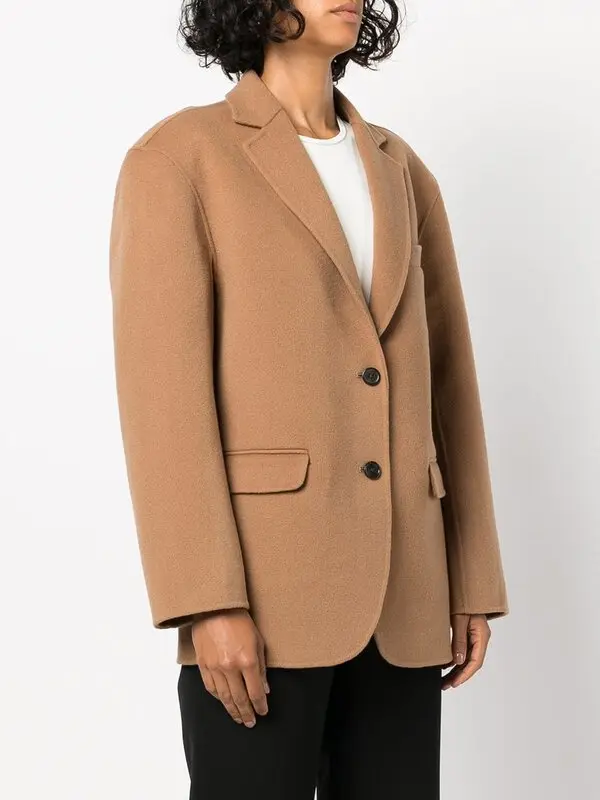 Anine Bing Quinn Single-Breasted Blazer - Brown | Editorialist