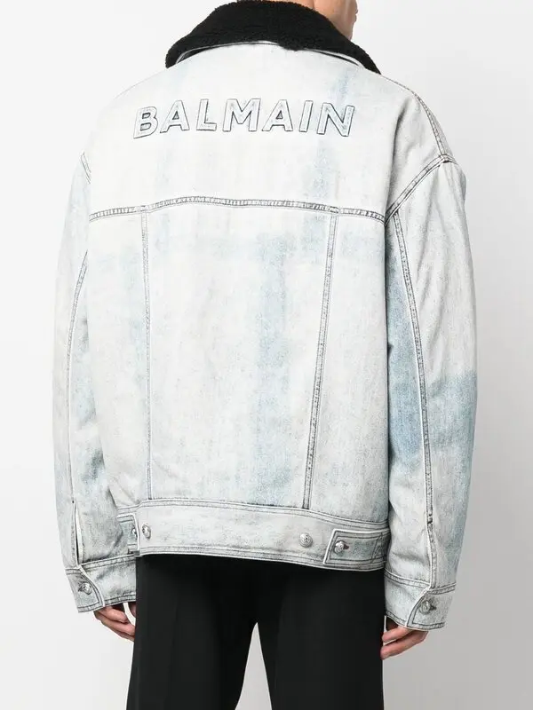 Balmain Logo-embroidered Denim Jacket