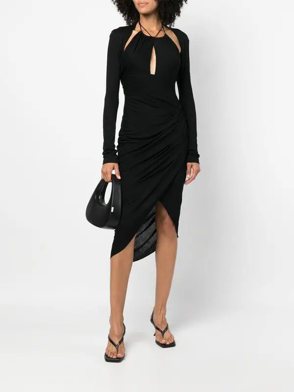 Helmut Lang Long Sleeve Halter Dress