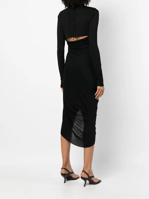 Helmut Lang Long Sleeve Halter Dress