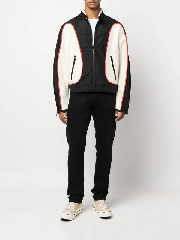 DIESEL® J-blink Color-block Biker Jacket - Black