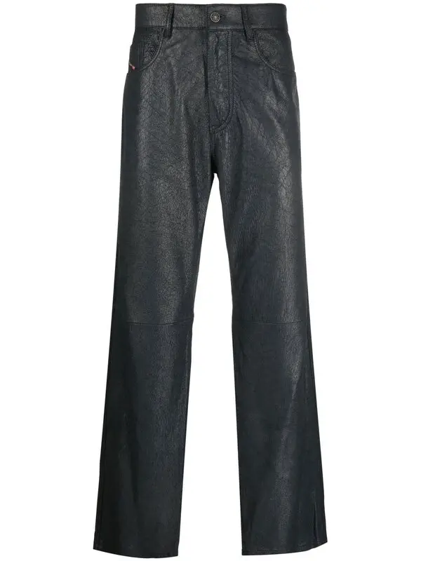 DIESEL® Lambskin Straight-leg Trousers