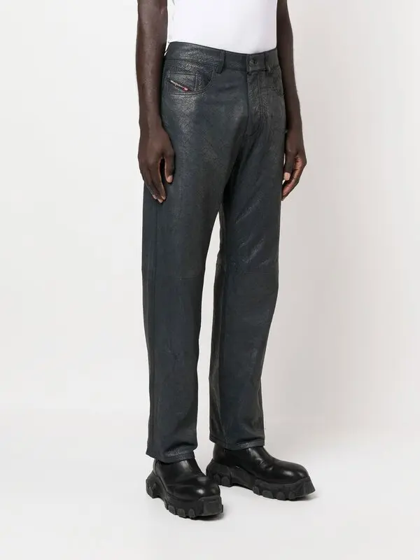 DIESEL® Lambskin Straight-leg Trousers