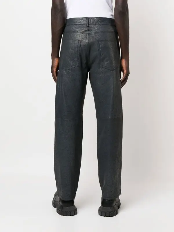 DIESEL® Lambskin Straight-leg Trousers