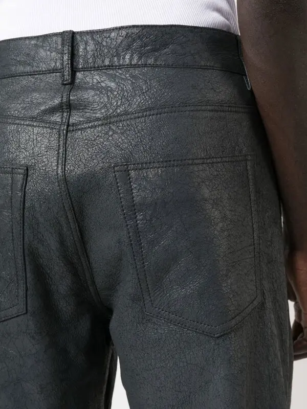 DIESEL® Lambskin Straight-leg Trousers