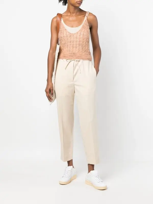 JIL SANDER Cropped Drawstring Trousers