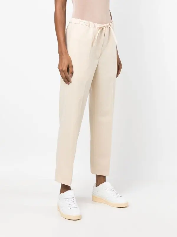 JIL SANDER Cropped Drawstring Trousers