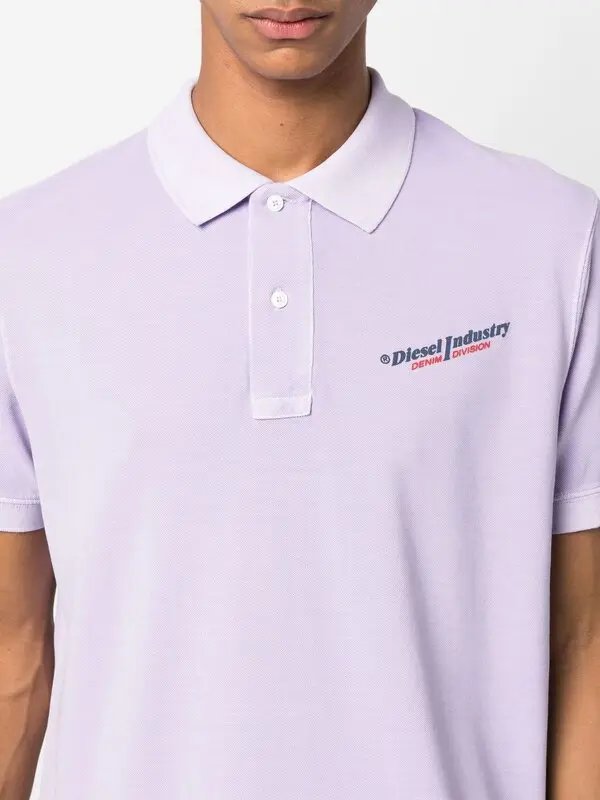 DIESEL® T-smith-ind Logo-print Polo Shirt