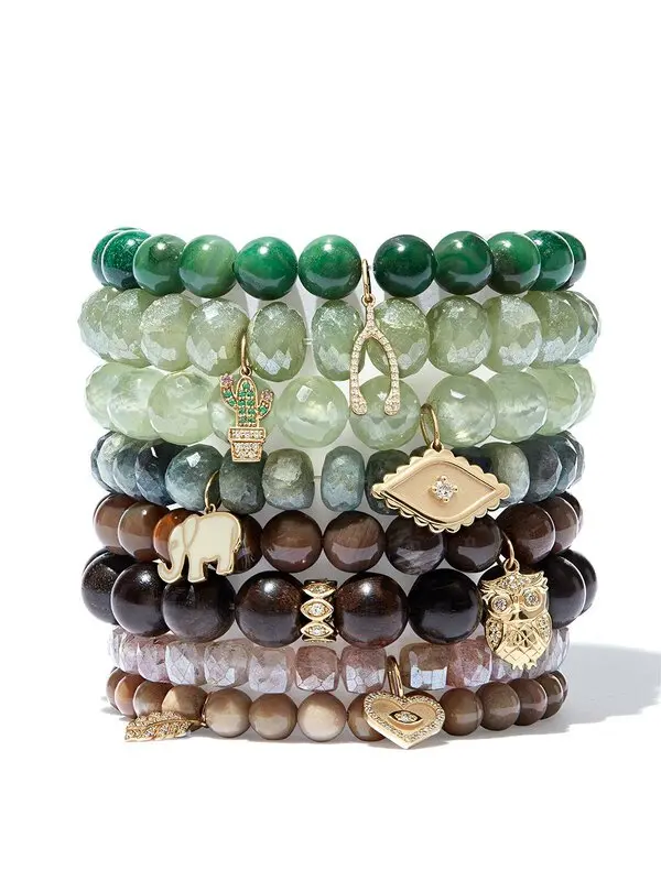 SYDNEY EVAN 14kt Yellow Silverite Cactus Charm Bracelet - Gold