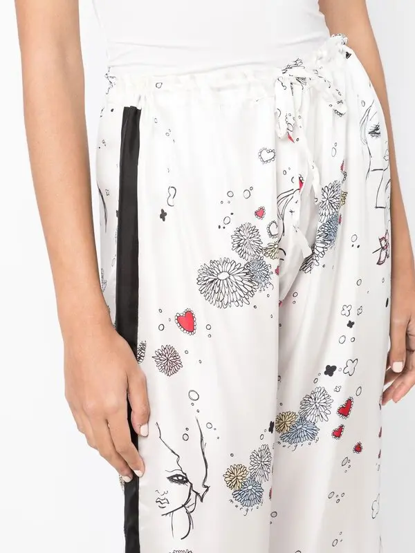 MACGRAW Loose-fit Trousers - White