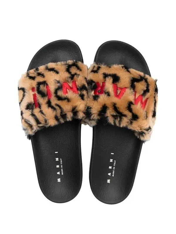 Marni Embroidered Logo Pool Slides
