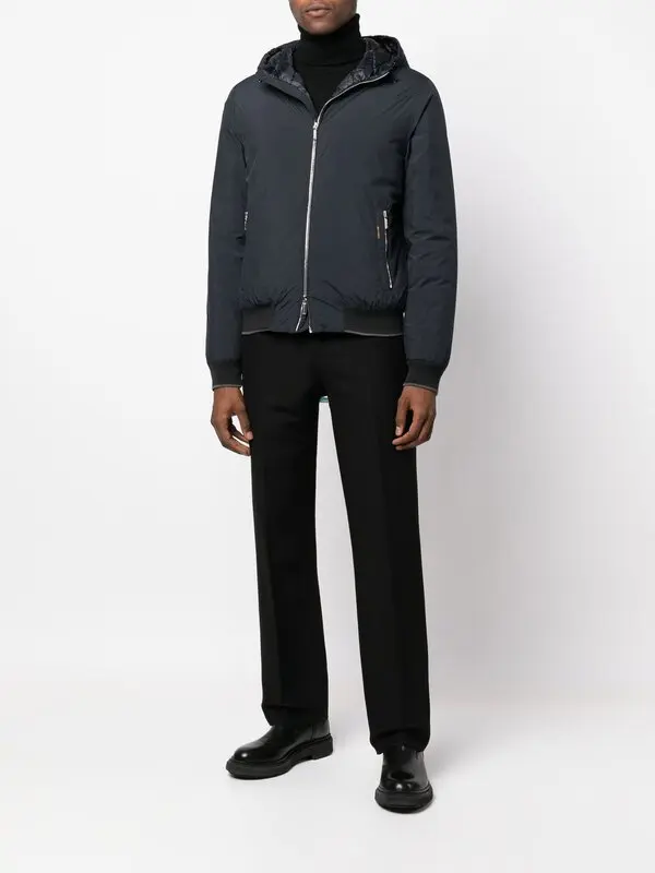 MOORER Zip-up Hooded Jacket