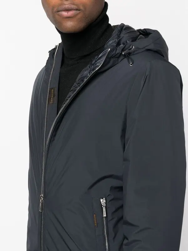 MOORER Zip-up Hooded Jacket