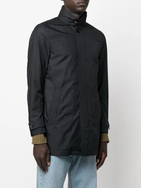MOORER Duca-gf Hooded Coat - Blue