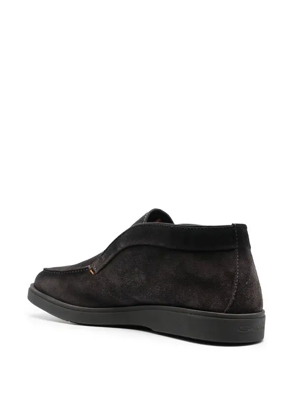 Santoni Round Toe Ankle Boots - Brown