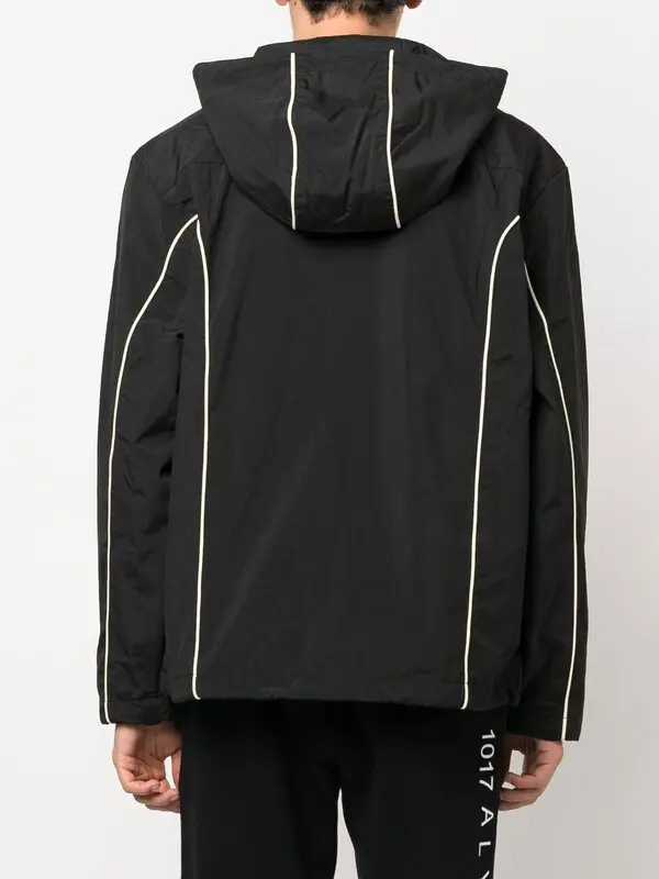 DIESEL® J-hives Logo-appliqué Windbreaker - Black