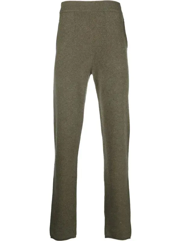 Extreme Cashmere Fine-knit Straight-leg Trousers - Green