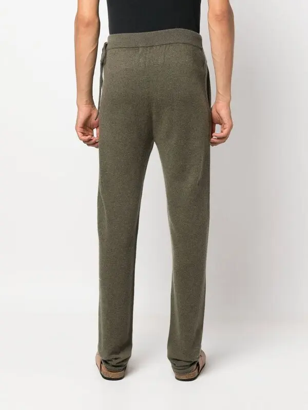 Extreme Cashmere Fine-knit Straight-leg Trousers - Green