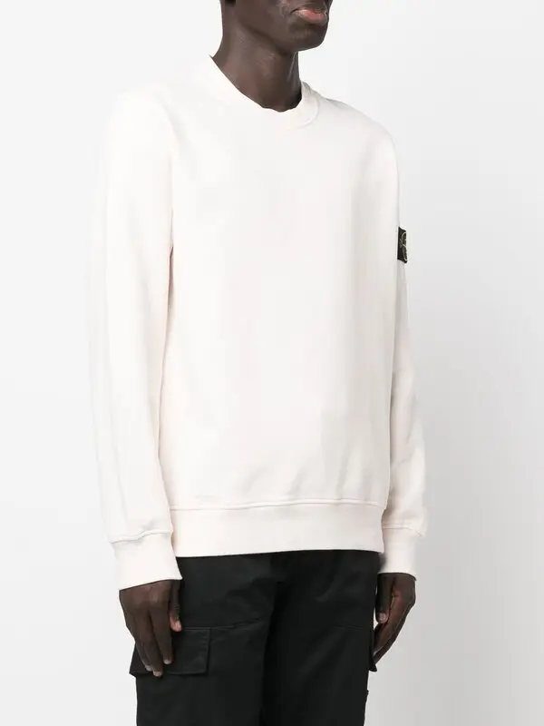 Stone Island Compass-patch Crew-neck Sweatshirt