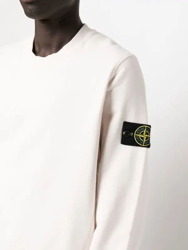 Stone Island Compass-patch Crew-neck Sweatshirt