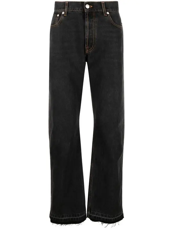 Alexander McQueen Side Stripe Straight-leg Jeans