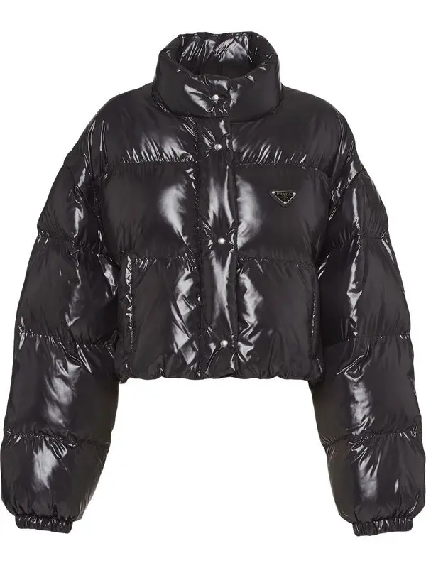 Prada Re-nylon Convertible Down Jacket - Black