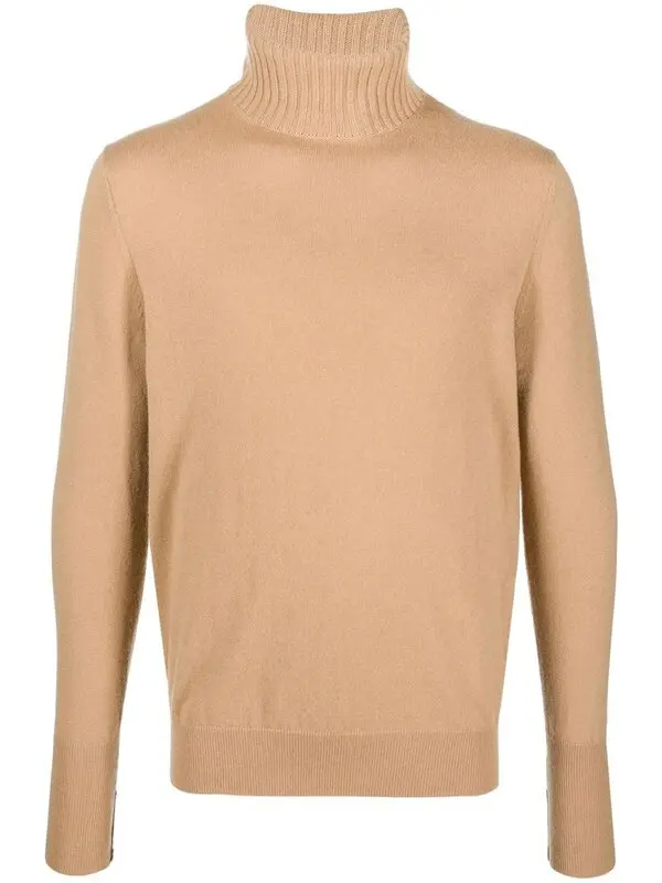 BALLANTYNE Roll-neck Fine Knit Jumper - Neutrals