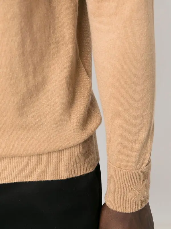 BALLANTYNE Roll-neck Fine Knit Jumper - Neutrals