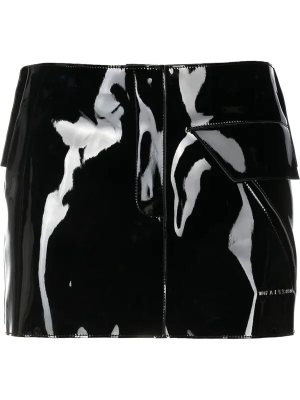 1017 Alyx 9sm Embossed-logo Mini Skirt - Black