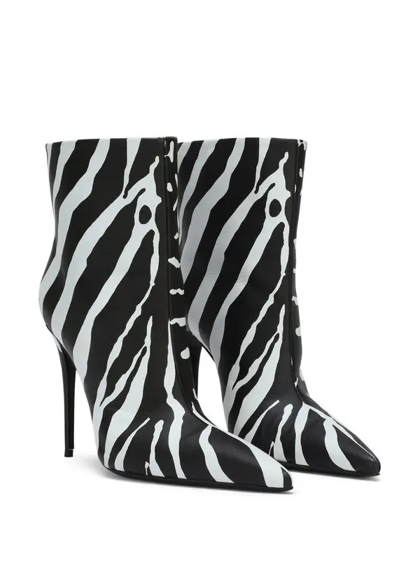 Dolce & Gabbana Zebra-print Ankle Boots