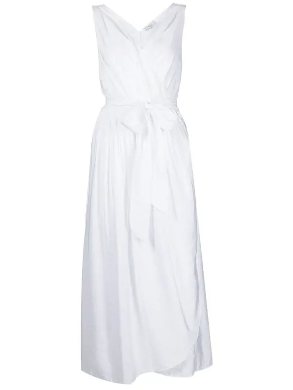 Vince Sleeveless Wrap Midi Dress