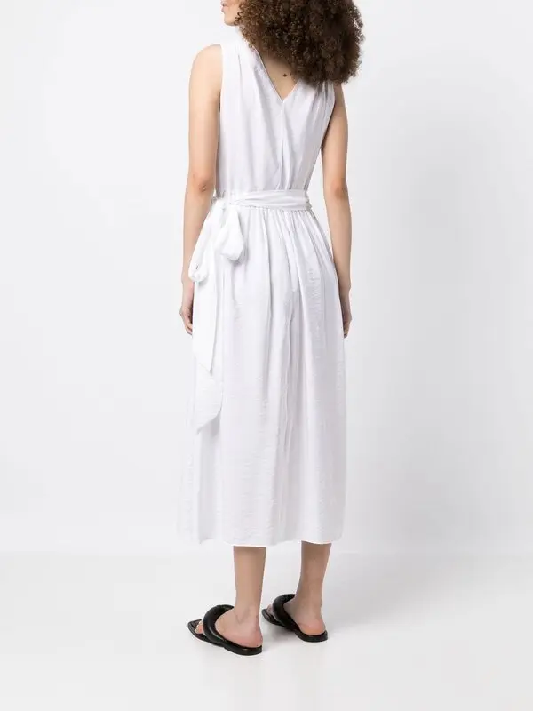 Vince Sleeveless Wrap Midi Dress