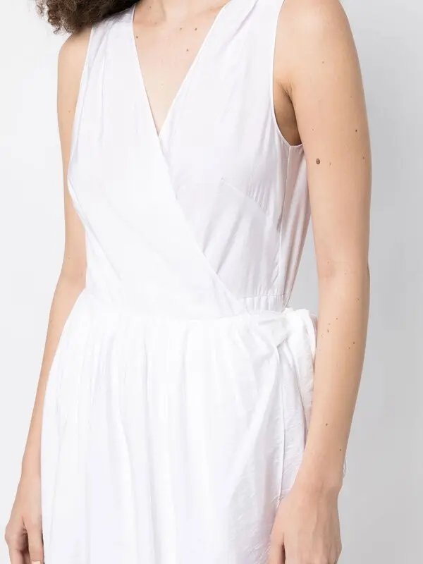 Vince Sleeveless Wrap Midi Dress