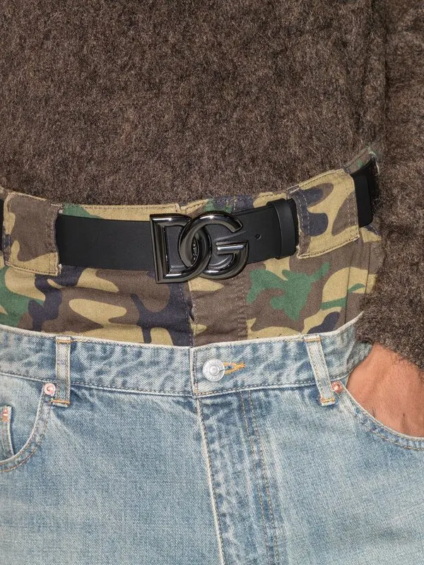 Dolce & Gabbana Logo-buckle Belt - Black